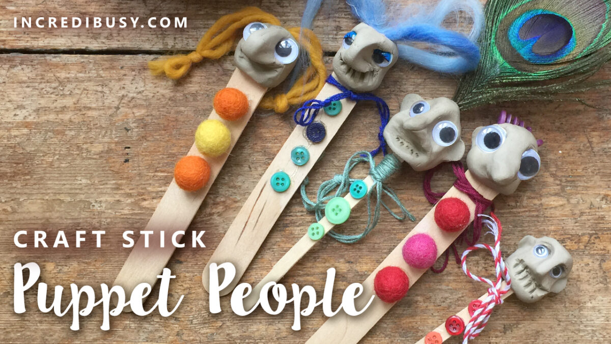 Craft Stick Air Drying Clay Puppets - Incredibusy