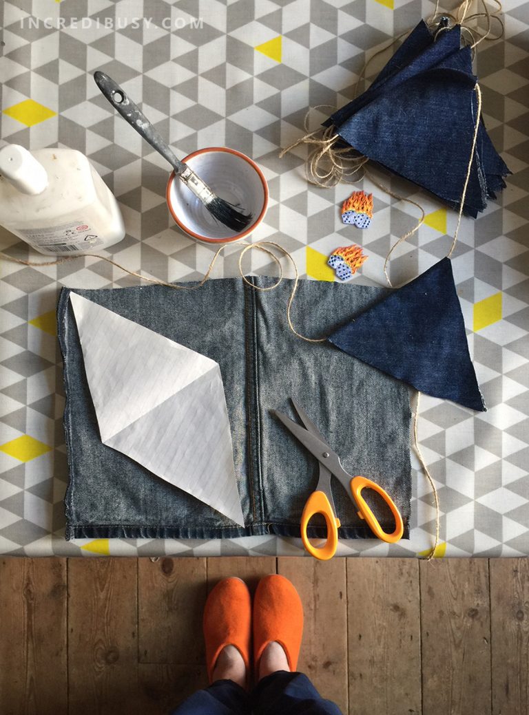 Denim Bunting DIY