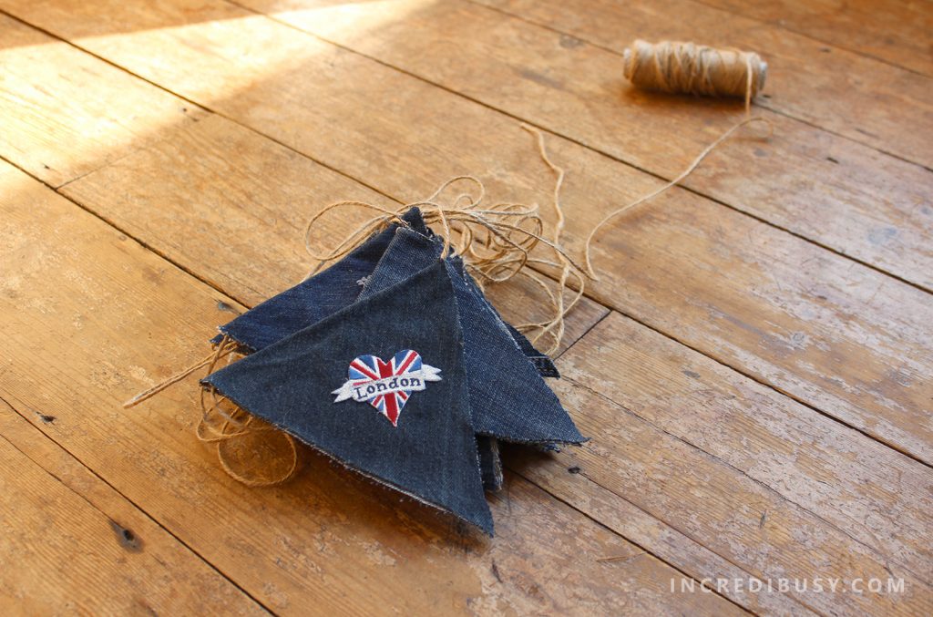 Denim Bunting DIY