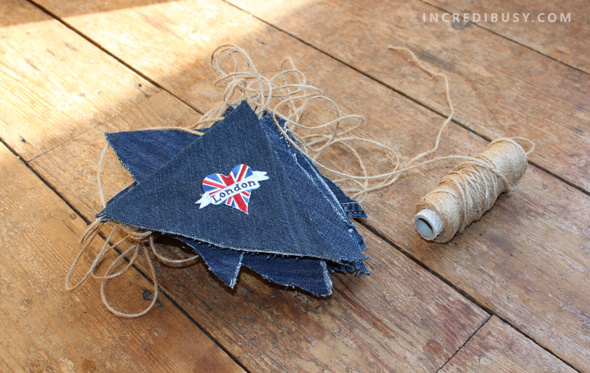 Denim Bunting DIY