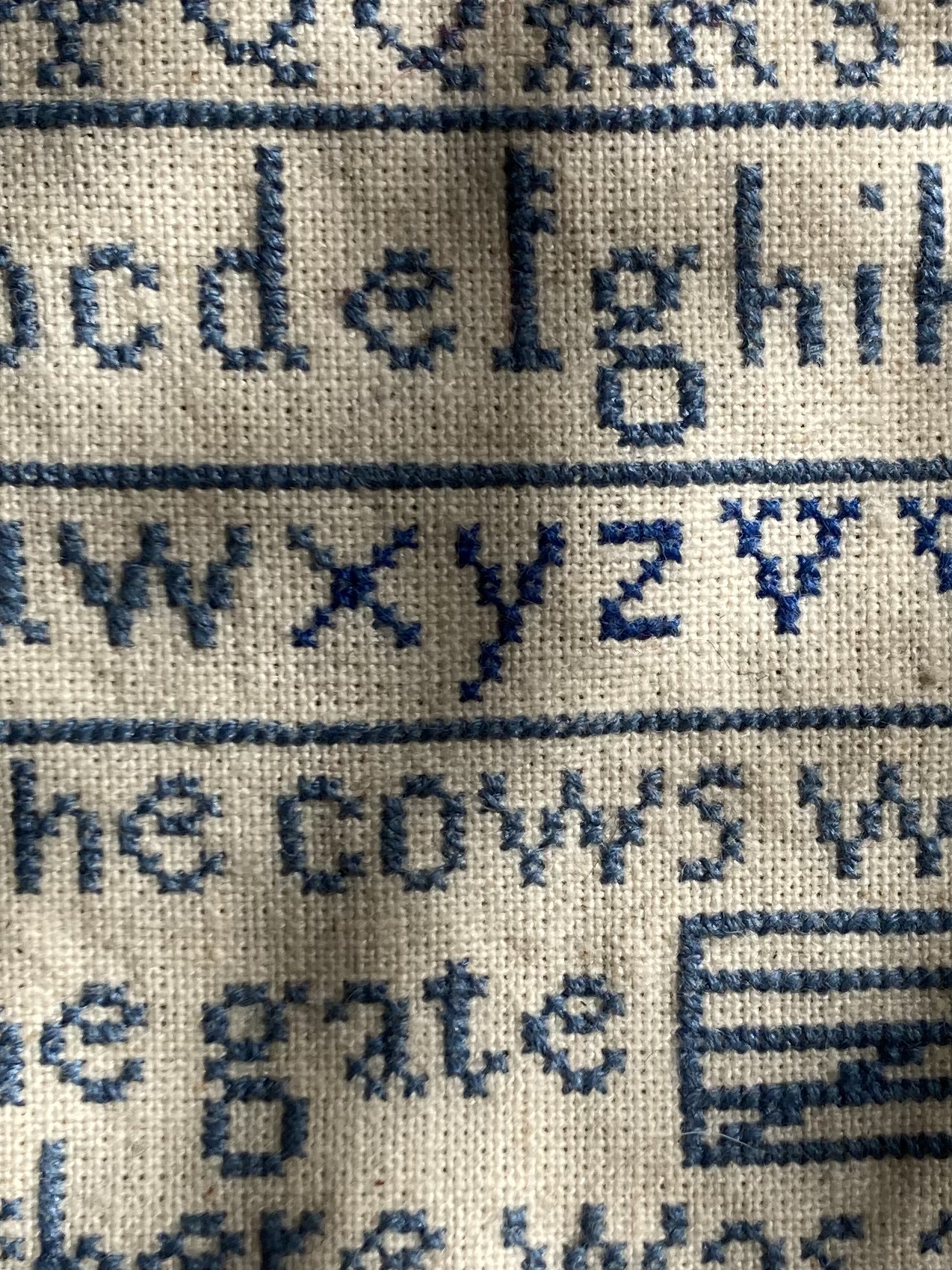 Sewing Cross Stitch Samplers - a note on perfection - Incredibusy